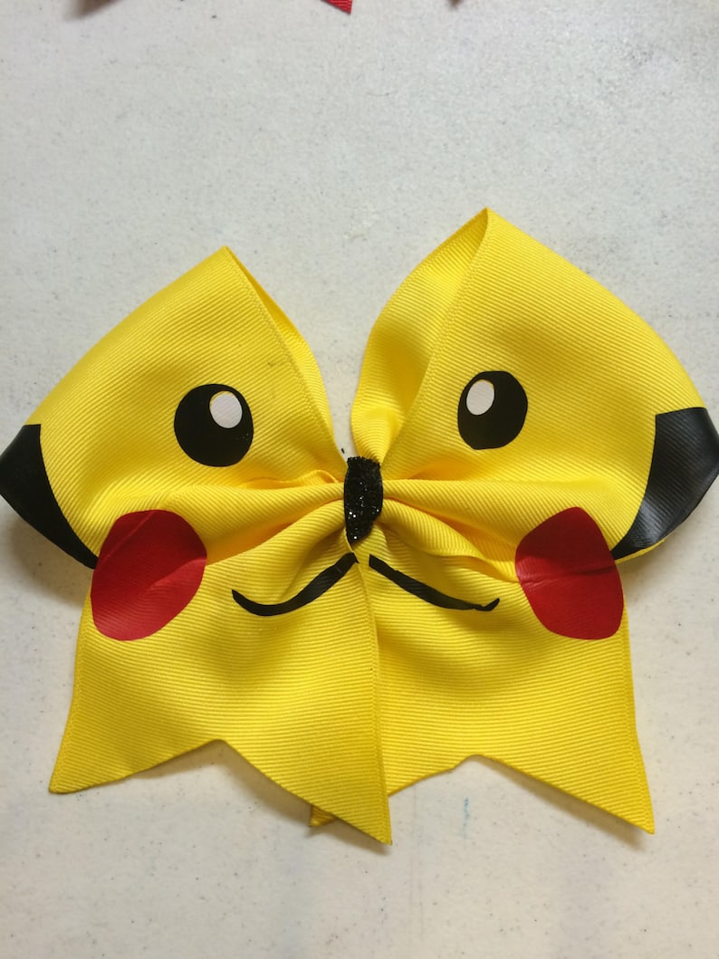 Pokemon pikachu Inspired Cheer Bow - Etsy