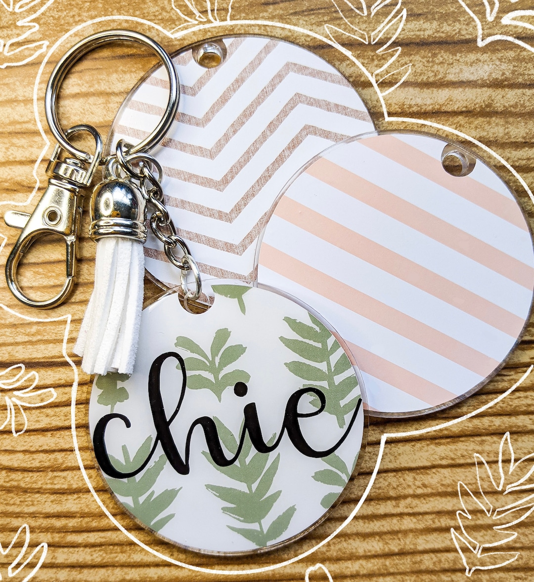 Custom Acrylic Keychain, Personalized Keychain, Keychain With Patterns ...