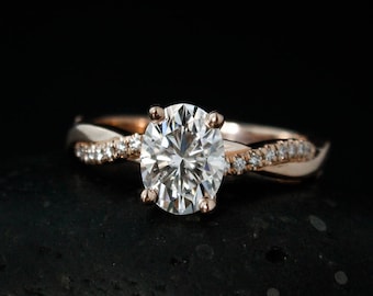 Twisted Band Engagement Ring - Etsy