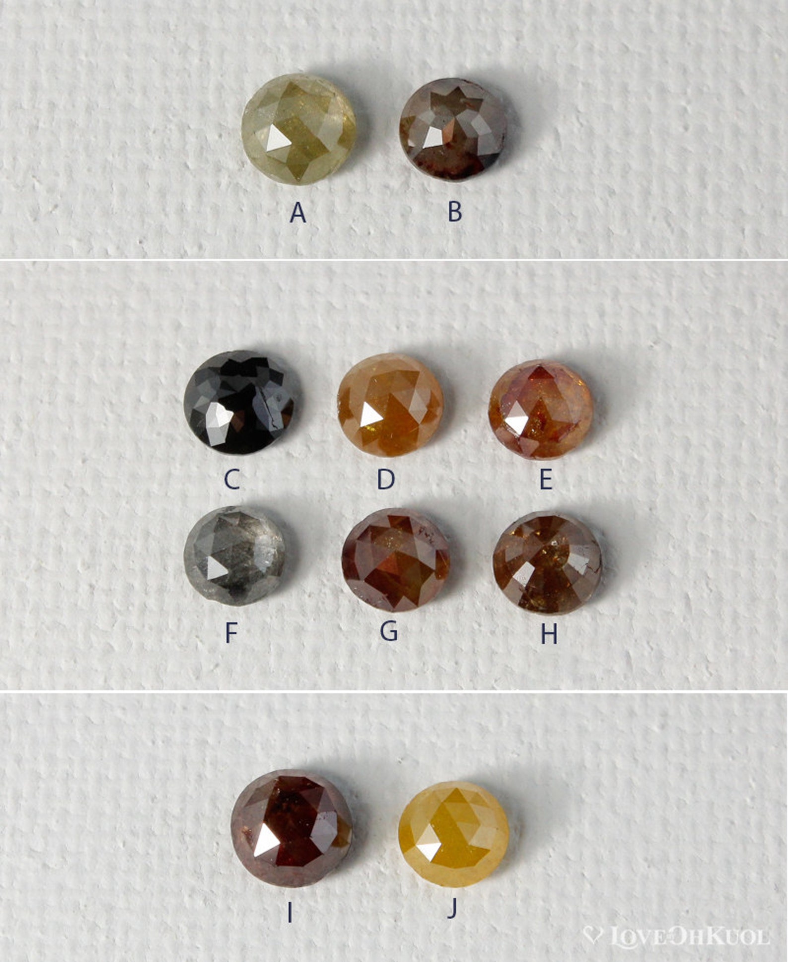 Gold Yellow Diamond Ring Rose Cut Diamond Ring Curved - Etsy