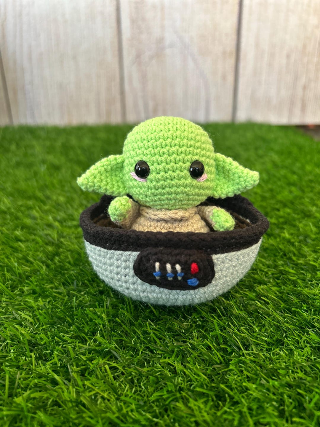 Mini Grogu Amigurumi in Pod, Handmade Crochet Toy 8 Cm / 3.15 In - Etsy