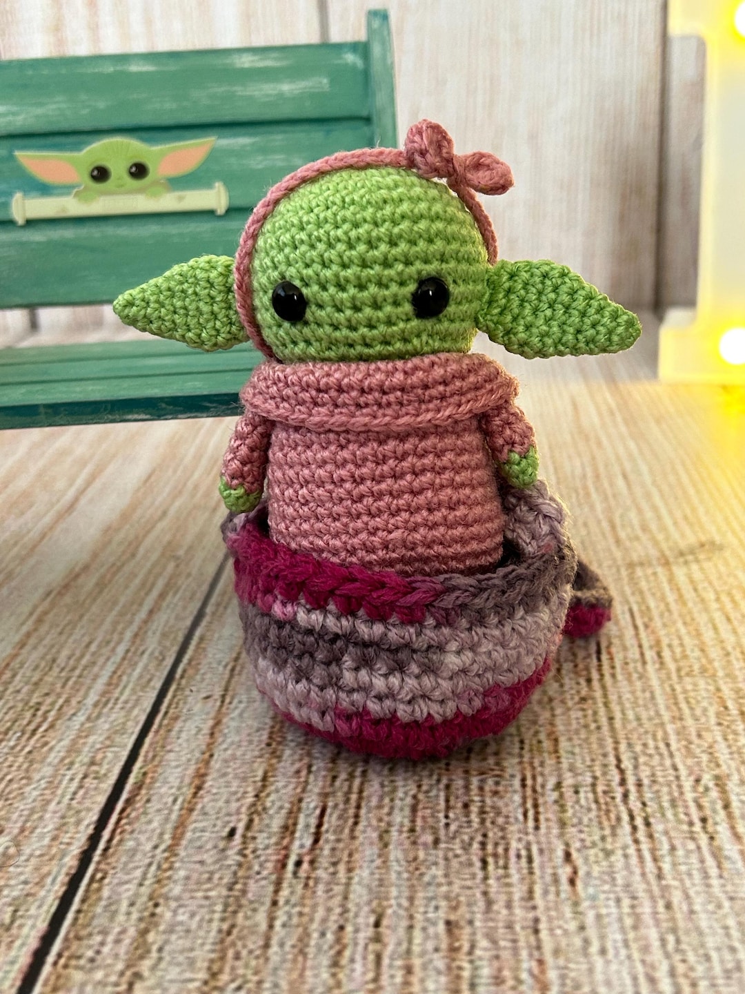 Baby Yoda/grogu Girl Plushie Amigurumi - Etsy