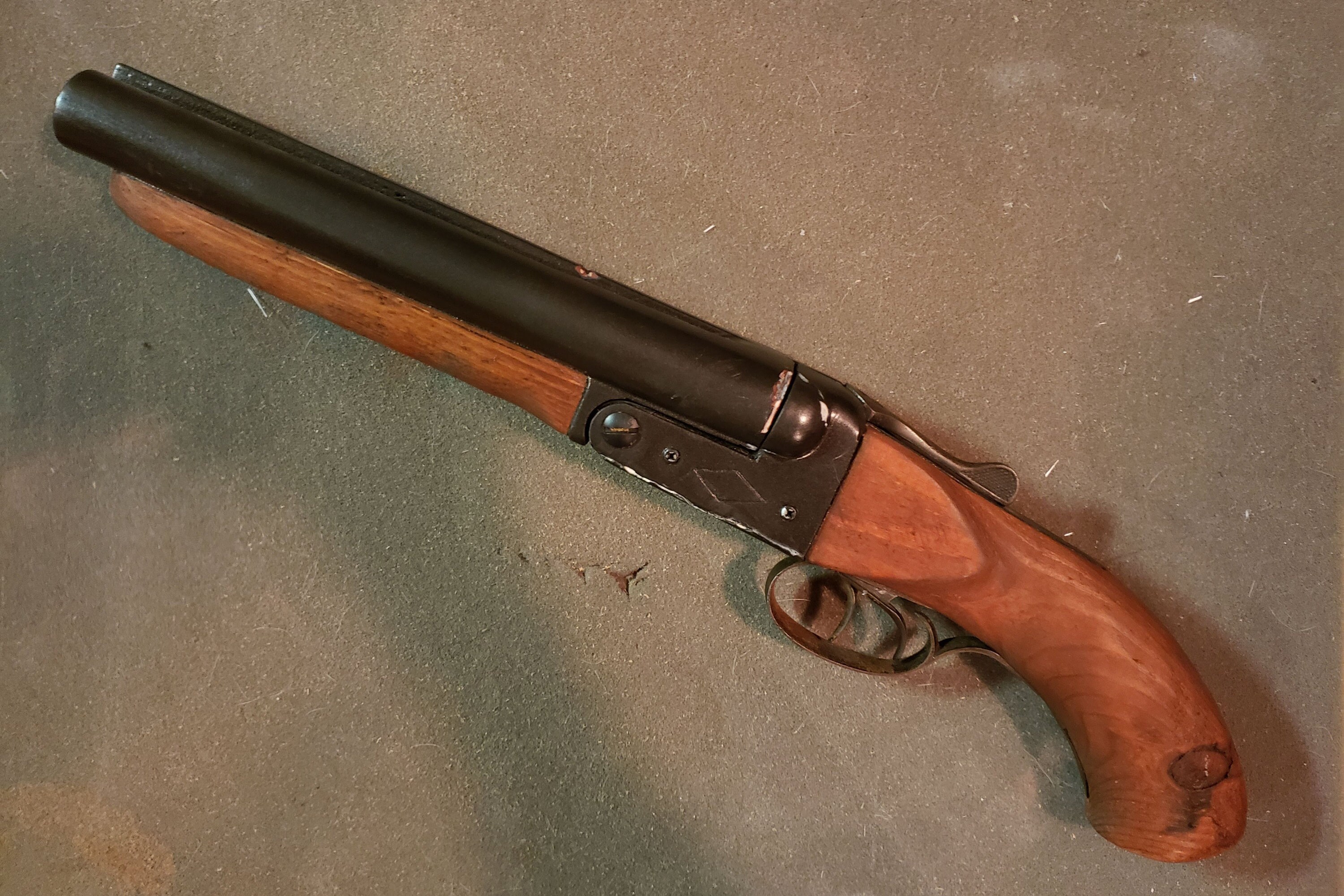Aus Elektrisch Kreis Sawed Off Double Barrel Shotgun Entsprechend Aus Elektrisch Kreis Sawed Off Double Barrel Shotgun Entsprechend