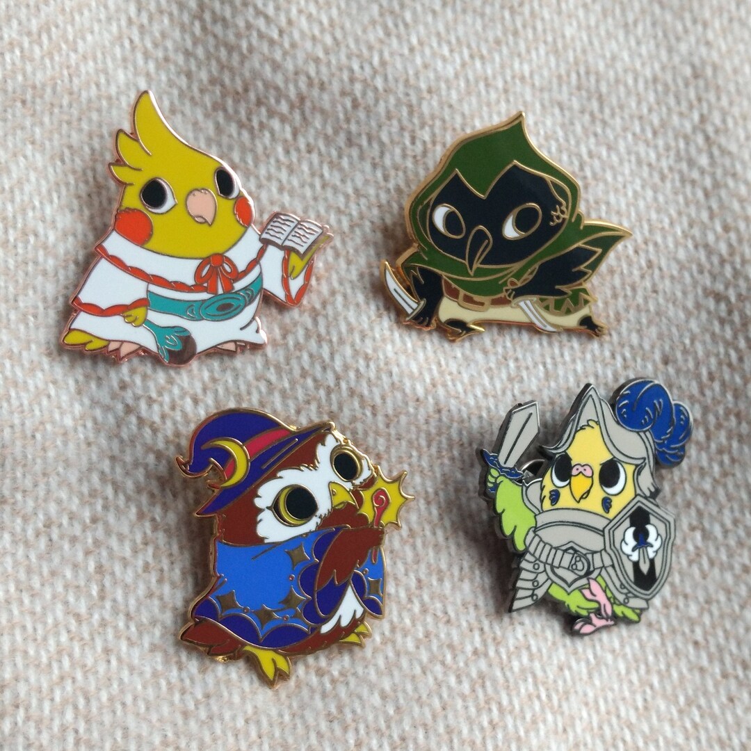 Fantasy RPG Bird Enamel Pins - Etsy