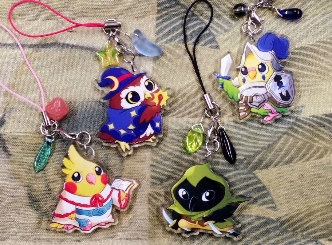 Fantasy RPG Birds Clear Acrylic Charms - Etsy