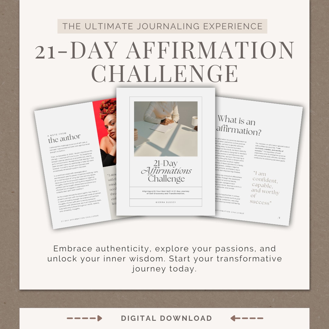 Self Care Planner 21-day Healing Affirmations Mindfulness Journal ...