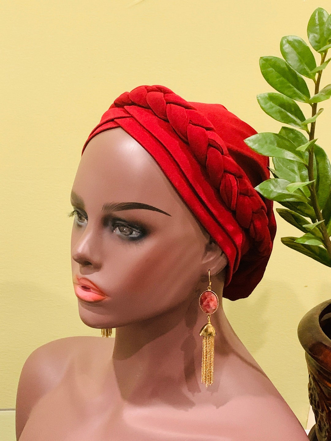 Pre-tied Braid Turban Cap: Women's Twisted Hair Cover - Etsy