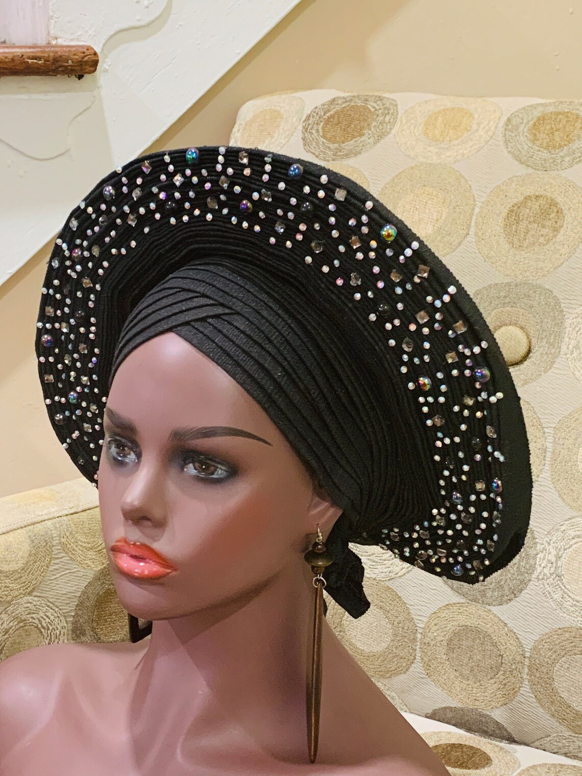 Nigerian Asoke Auto Gele, African Headwrap, Nigerian Wedding Head Wrap ...