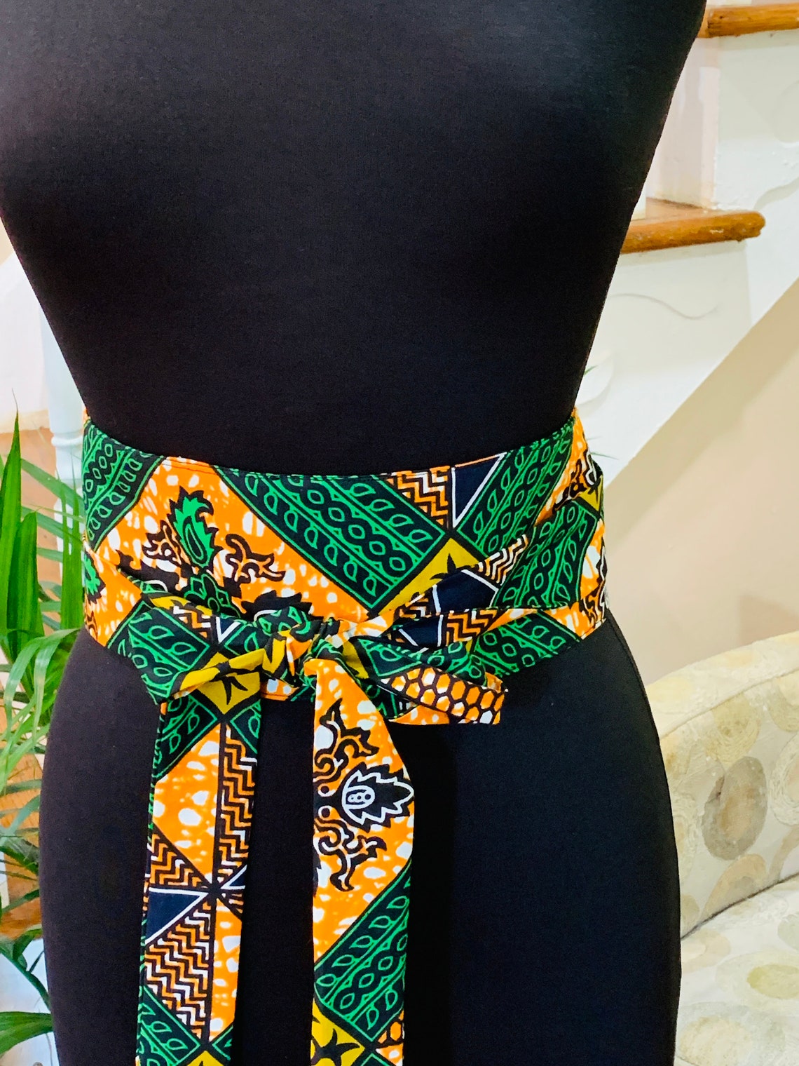 African Fabric Obi Belt Kente High Waist Belt Ankara Print | Etsy