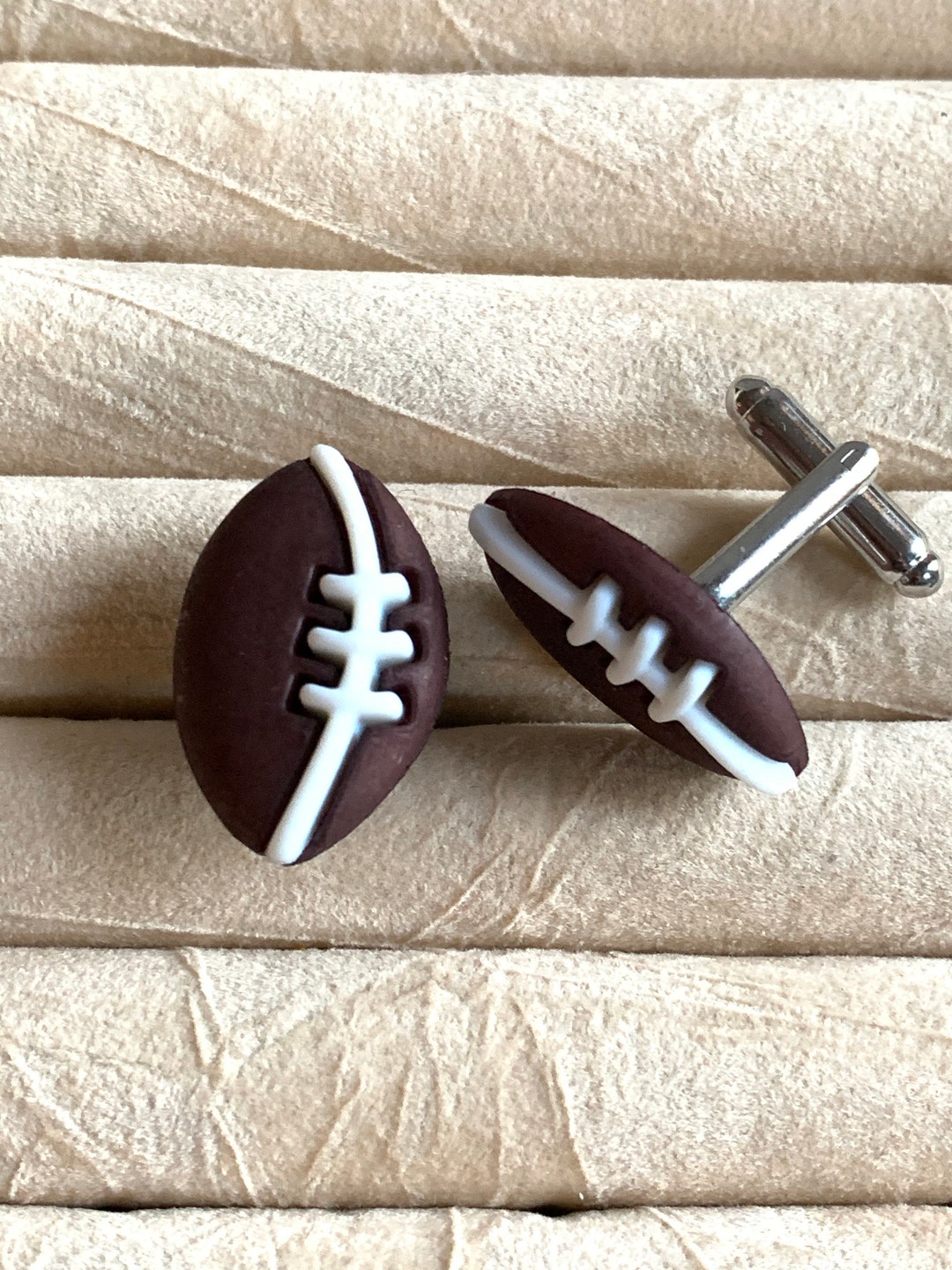 Football Cuff Links, Sports Fan Cufflinks, Gift for Fathers, Boyfriend ...