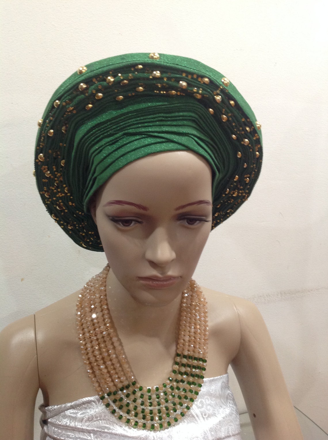 Asoke Auto Gele, African Headwrap, Nigerian Wedding Head Wrap, Handmade ...