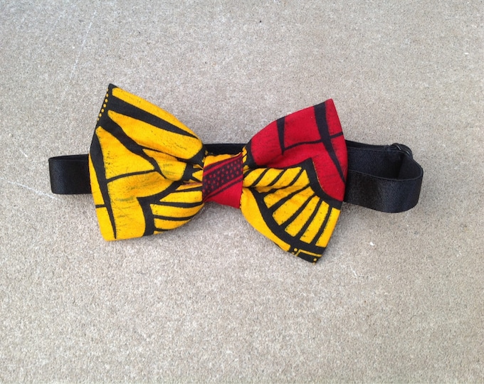African Fabric Bow Tie, Men's Bow Tie, Ankara Print Bowtie, Unisex Bow ...