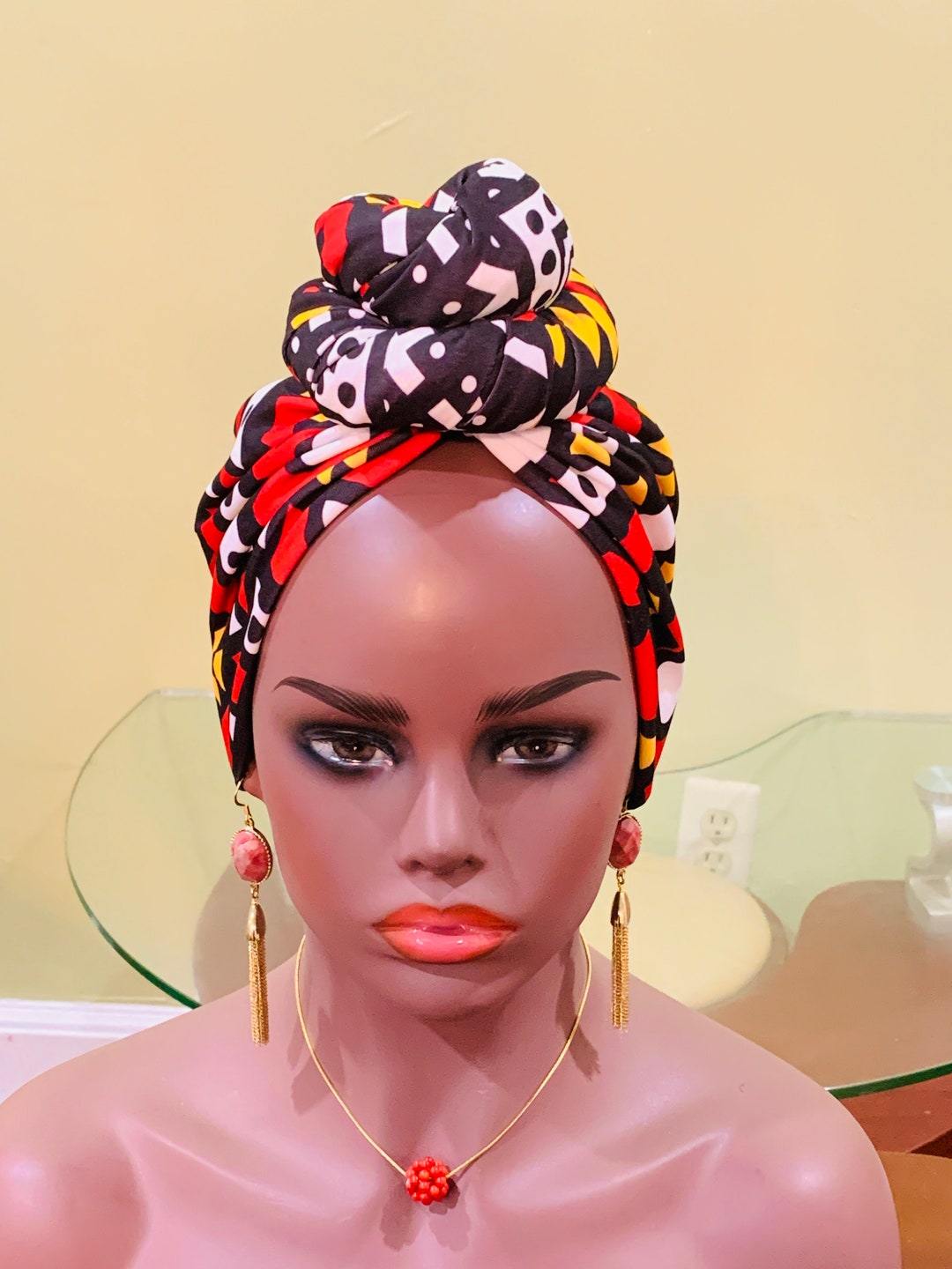Pre-tied Turban, Angolan Samakaka Headwraps, African Prints Headwrap ...