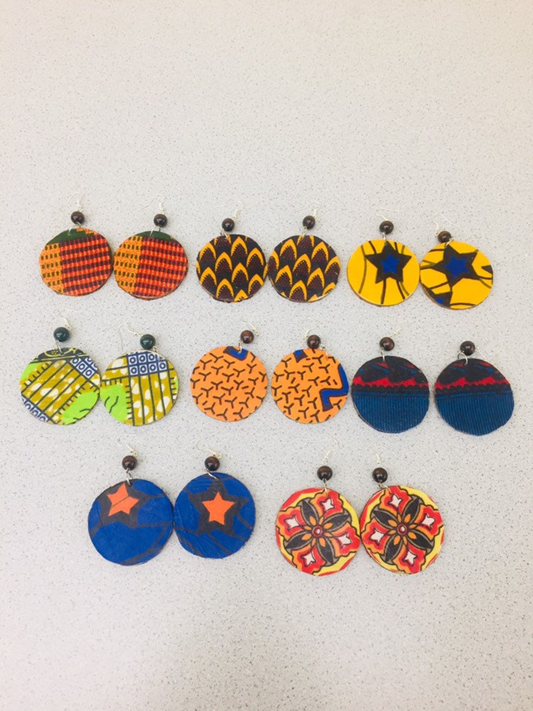 African Fabric Earrings, Black History Earrings, Ankara Fabric Earrings ...