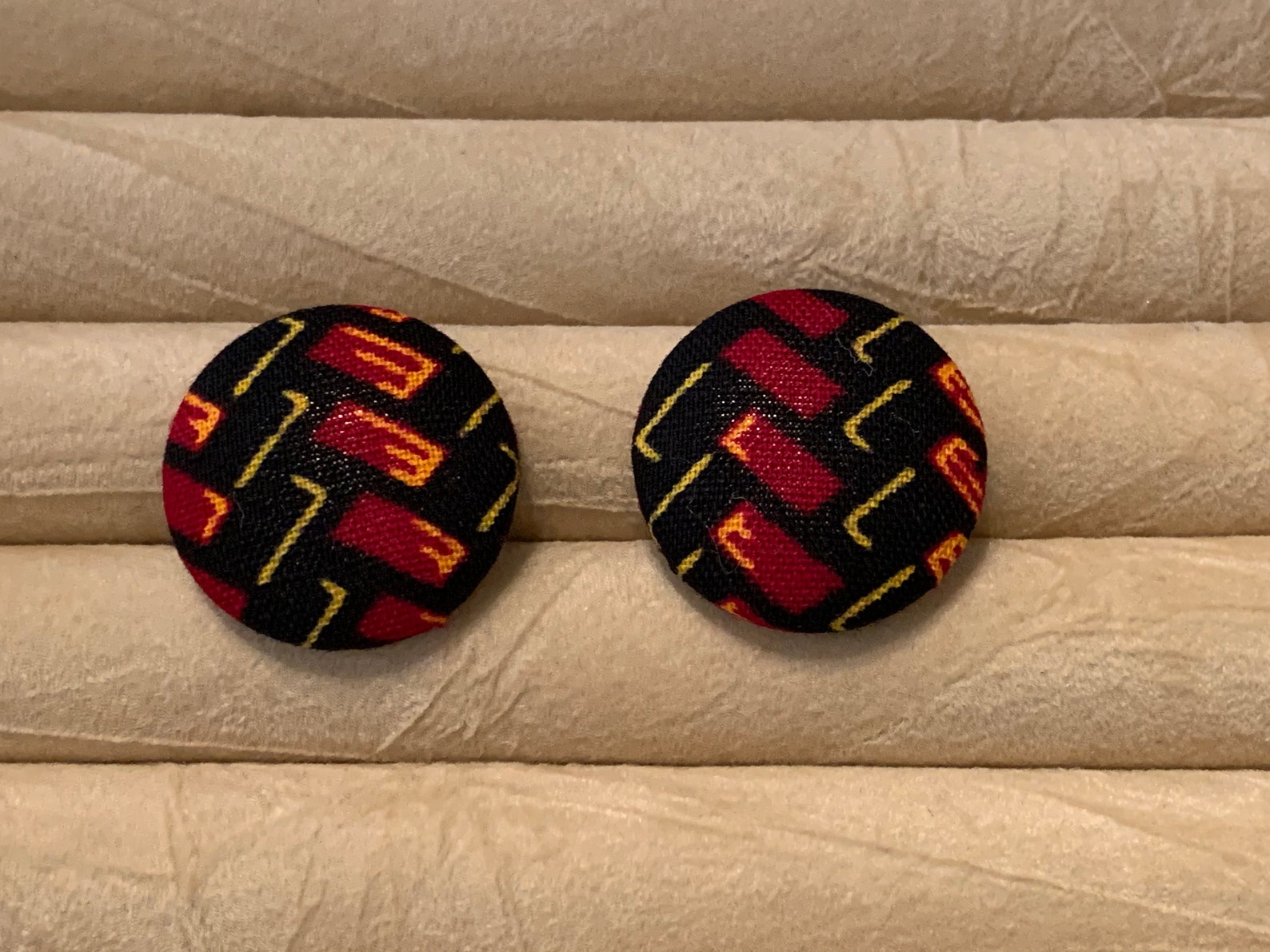African Fabric Cufflinks Black History Cufflinks Gift for - Etsy
