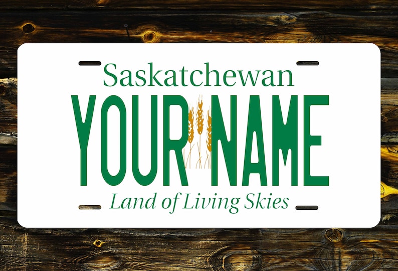 Saskatchewan License Plate, Personalized Car, Truck, Bike, Motorbike ...