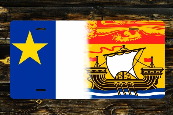 Combo Acadian and New Brunswick License Plate Province Car | Etsy