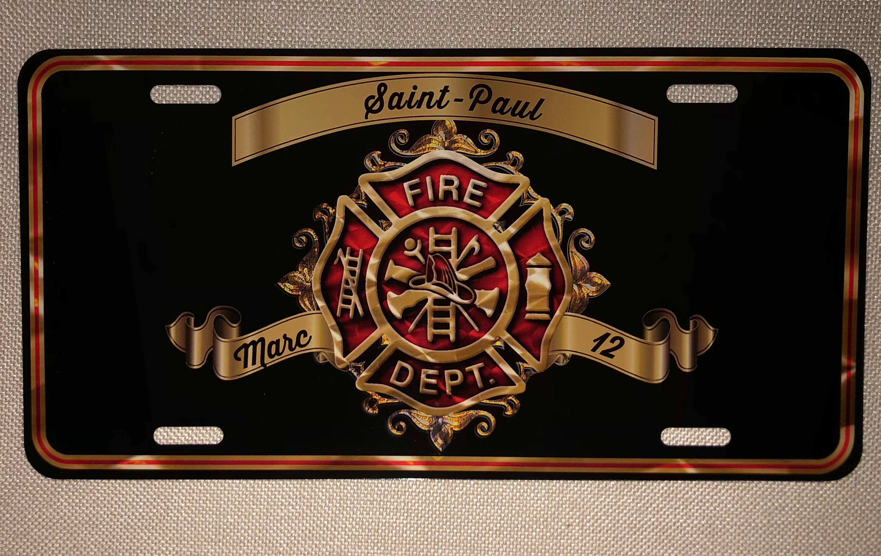 Firefighter's Personalized Car License Plate, Uv Protected - Etsy
