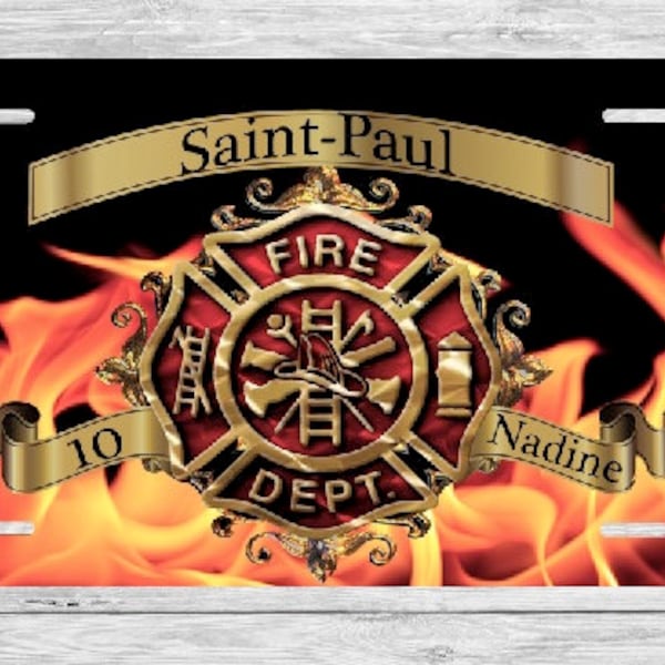 Fireman License Plate - Etsy