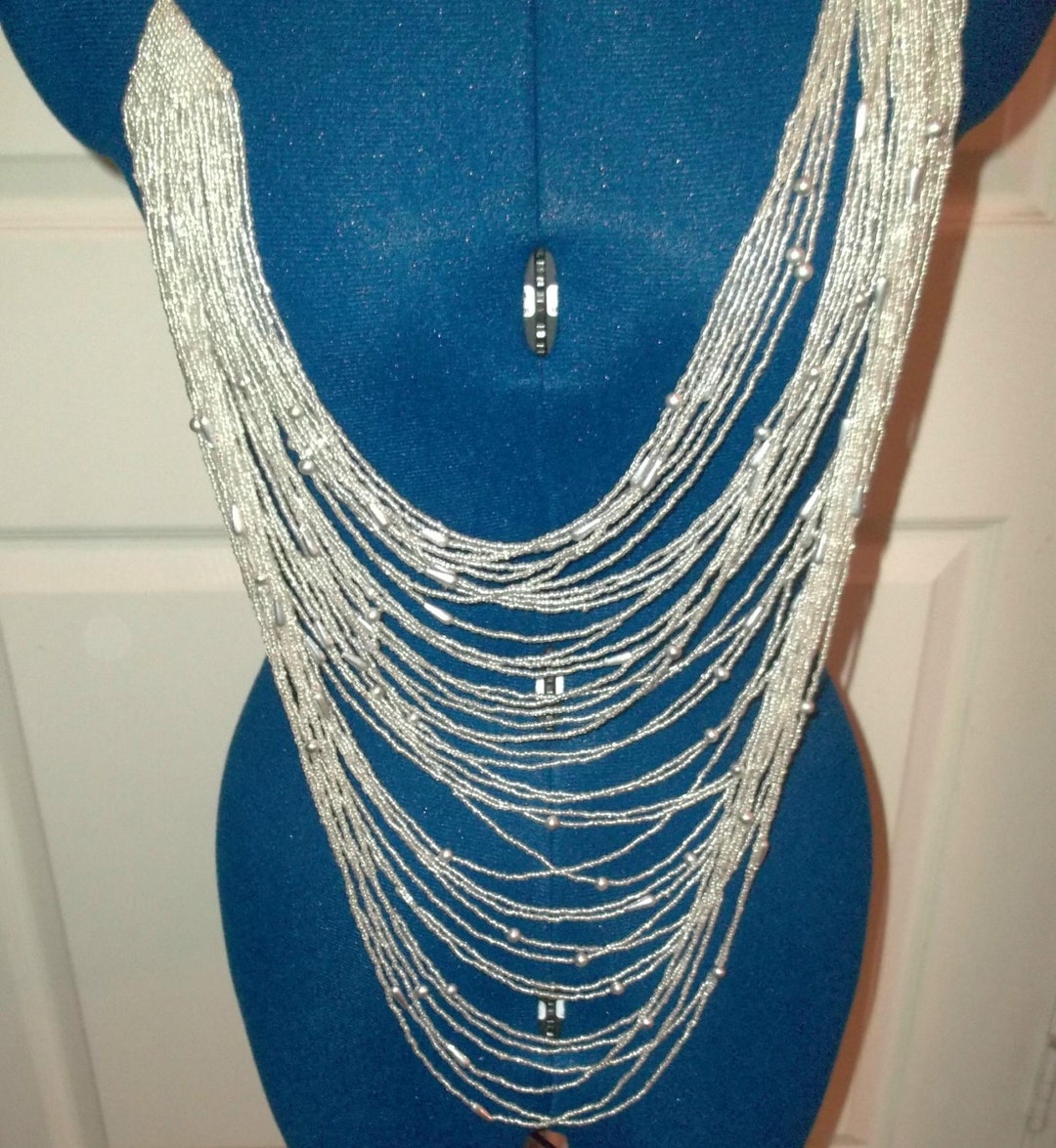 Rare Vintage Estate Marc Labat Glass Beaded Necklace - Etsy