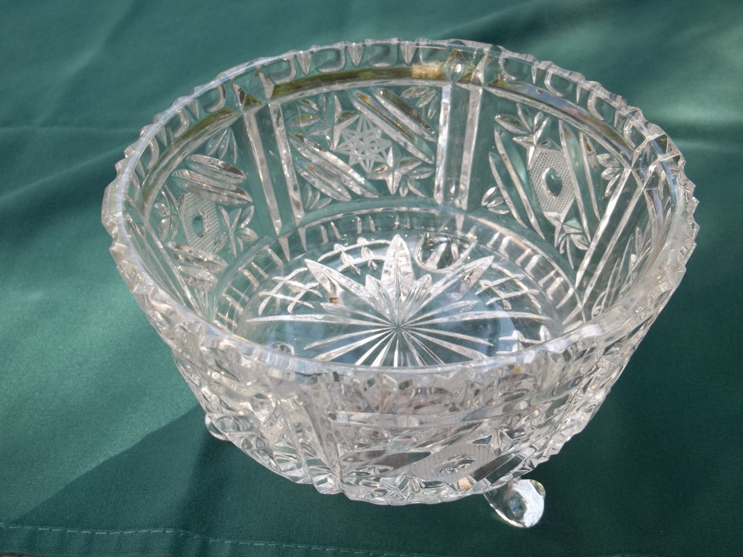 Vintage Crystal Compote / Candy Dish - Etsy