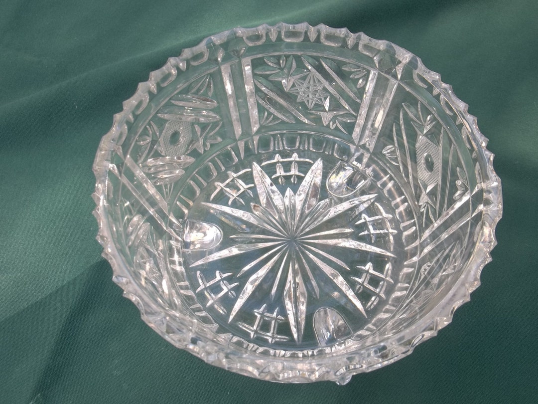 Vintage Crystal Compote / Candy Dish - Etsy