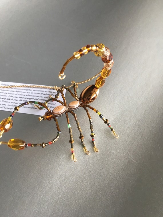 Crystal Beaded Scorpion Ambers Shaded Fabulous Gift for Any | Etsy Canada