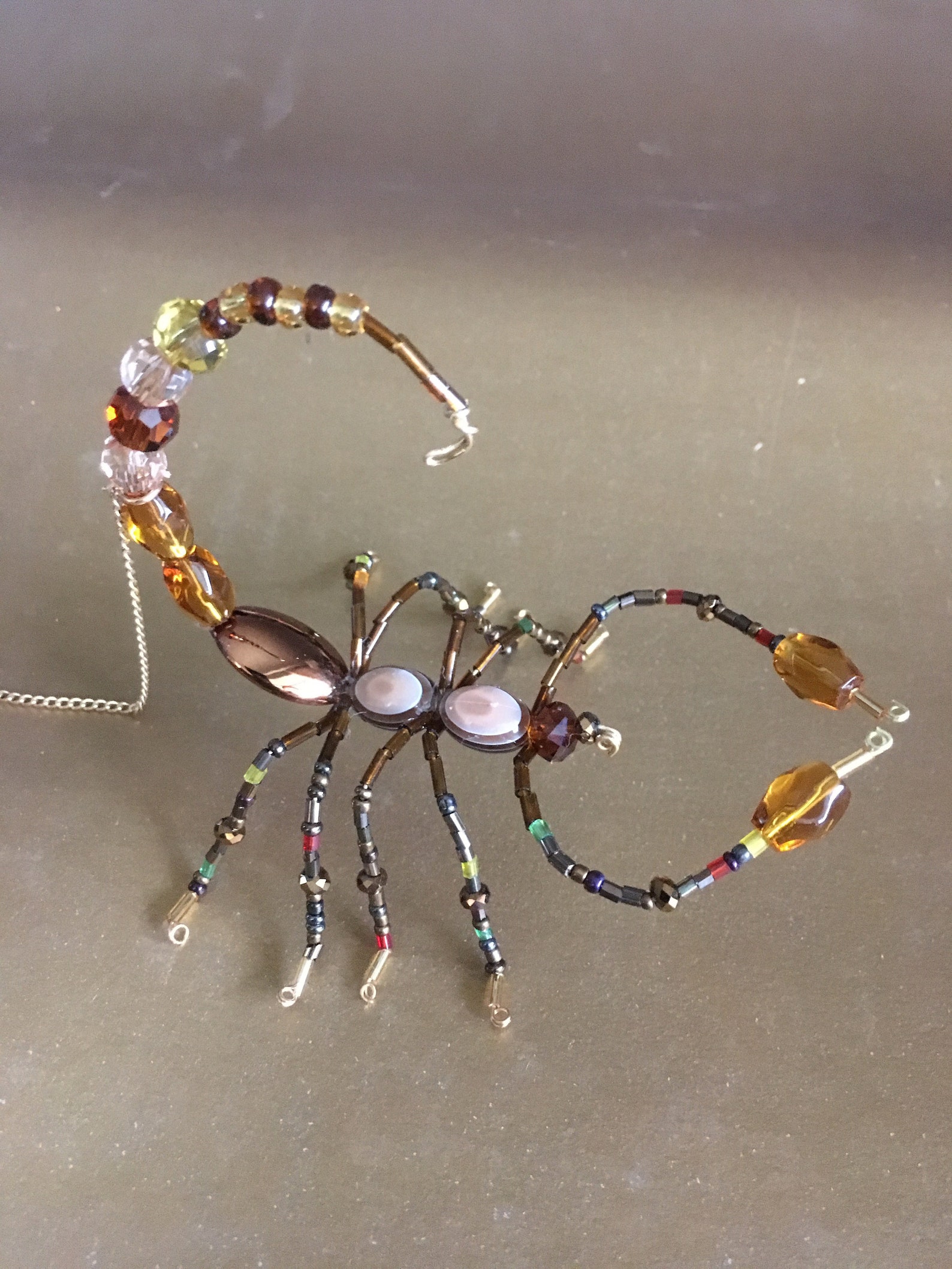 Crystal Beaded Scorpion Ambers Shaded Fabulous Gift for any Occassion ...