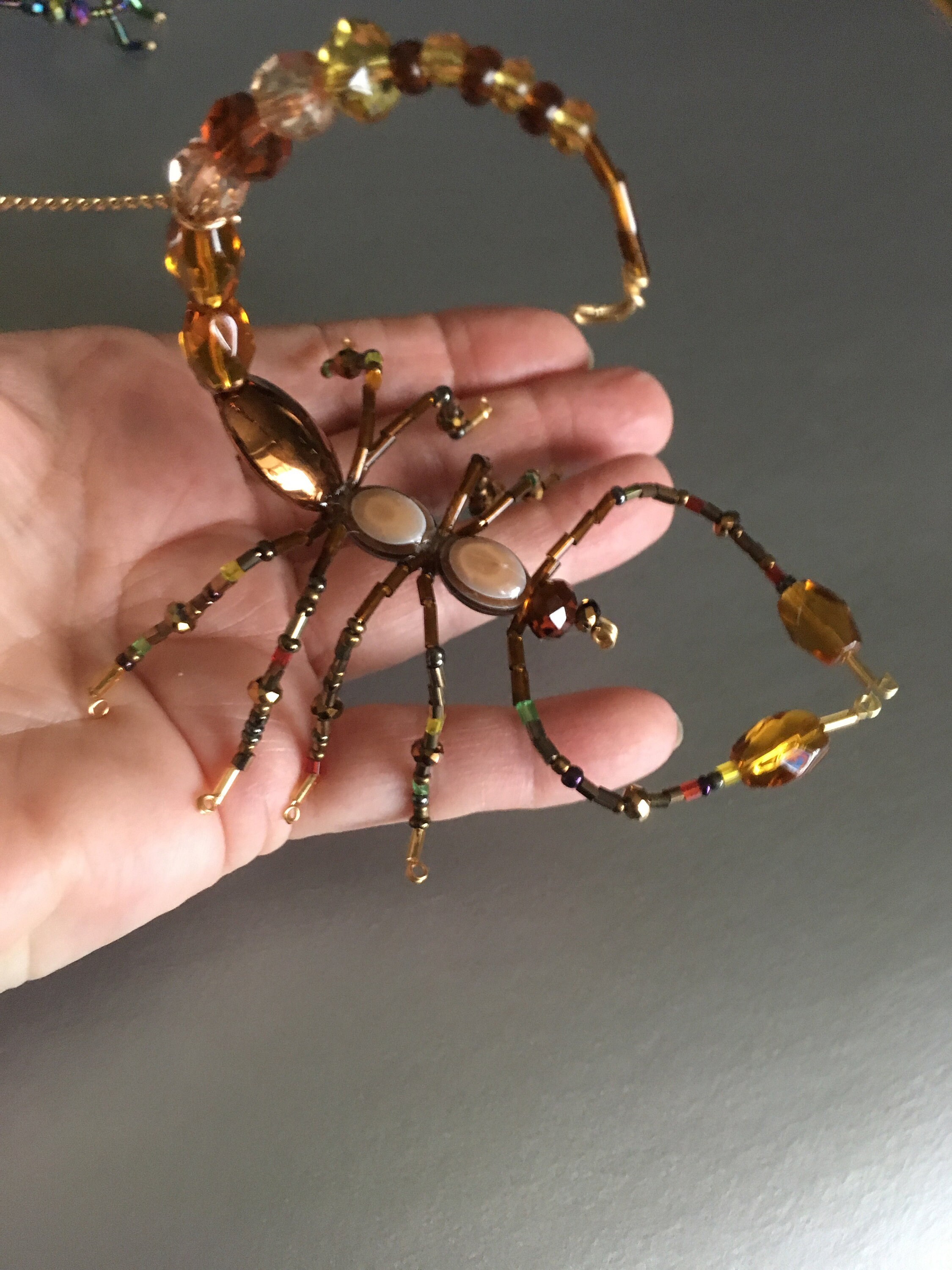 Crystal Beaded Scorpion Ambers Shaded Fabulous Gift for Any - Etsy Canada