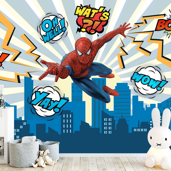 Spiderman Toddler Wallpaper - Etsy UK
