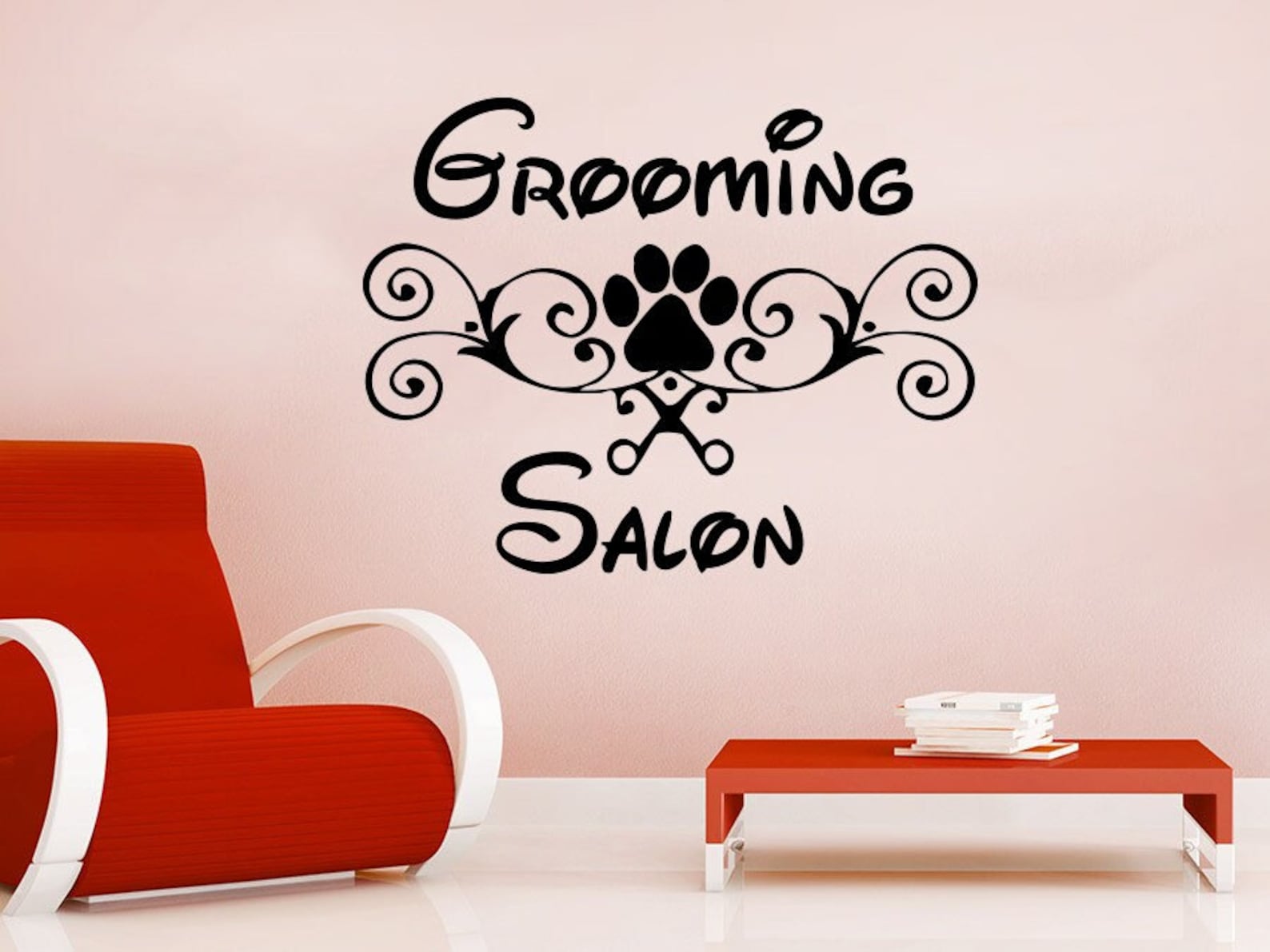 Grooming Salon Wall Decal Animals Vinyl Sticker Decals Petshop Dog ...