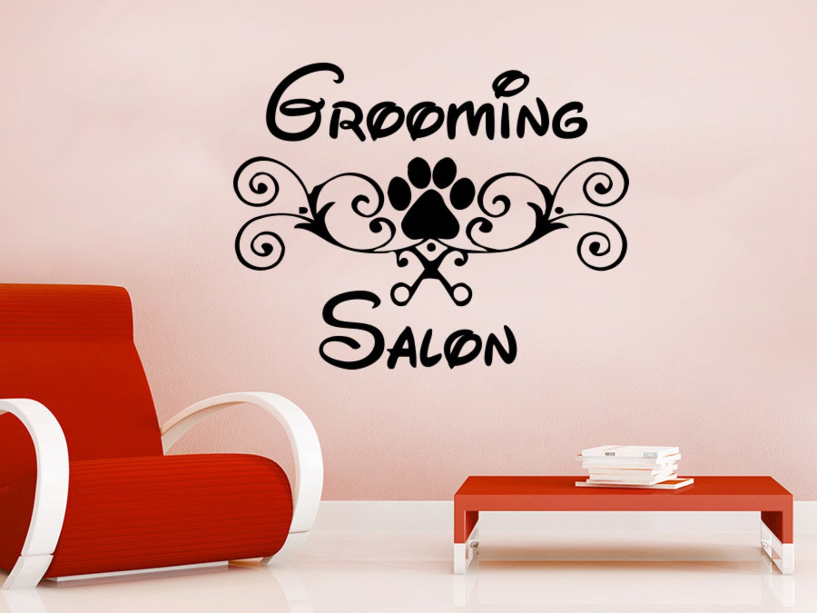 Grooming Salon Wall Decal Animals Vinyl Sticker Decals Petshop | Etsy