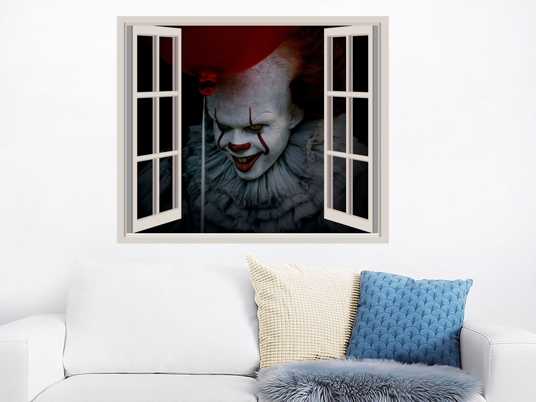 Pennywise Clown Wall Sticker. Horrors Vinyl Murals. Pennywise - Etsy