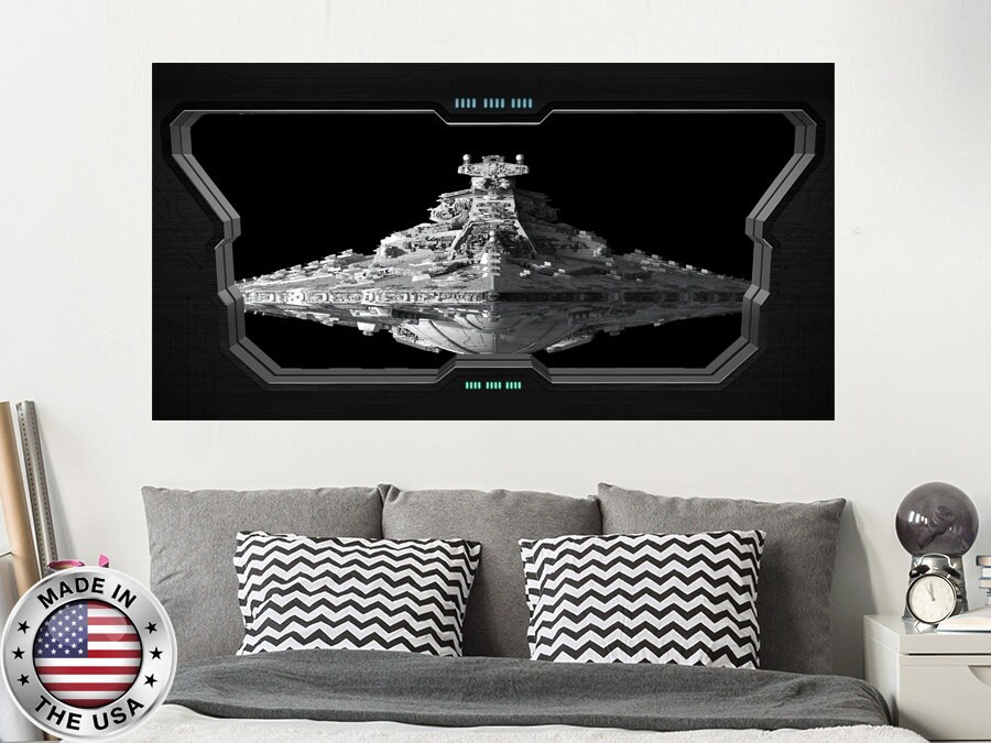 Spaceship Wall Decal. Star Wars Window View. Star Destroyer | Etsy