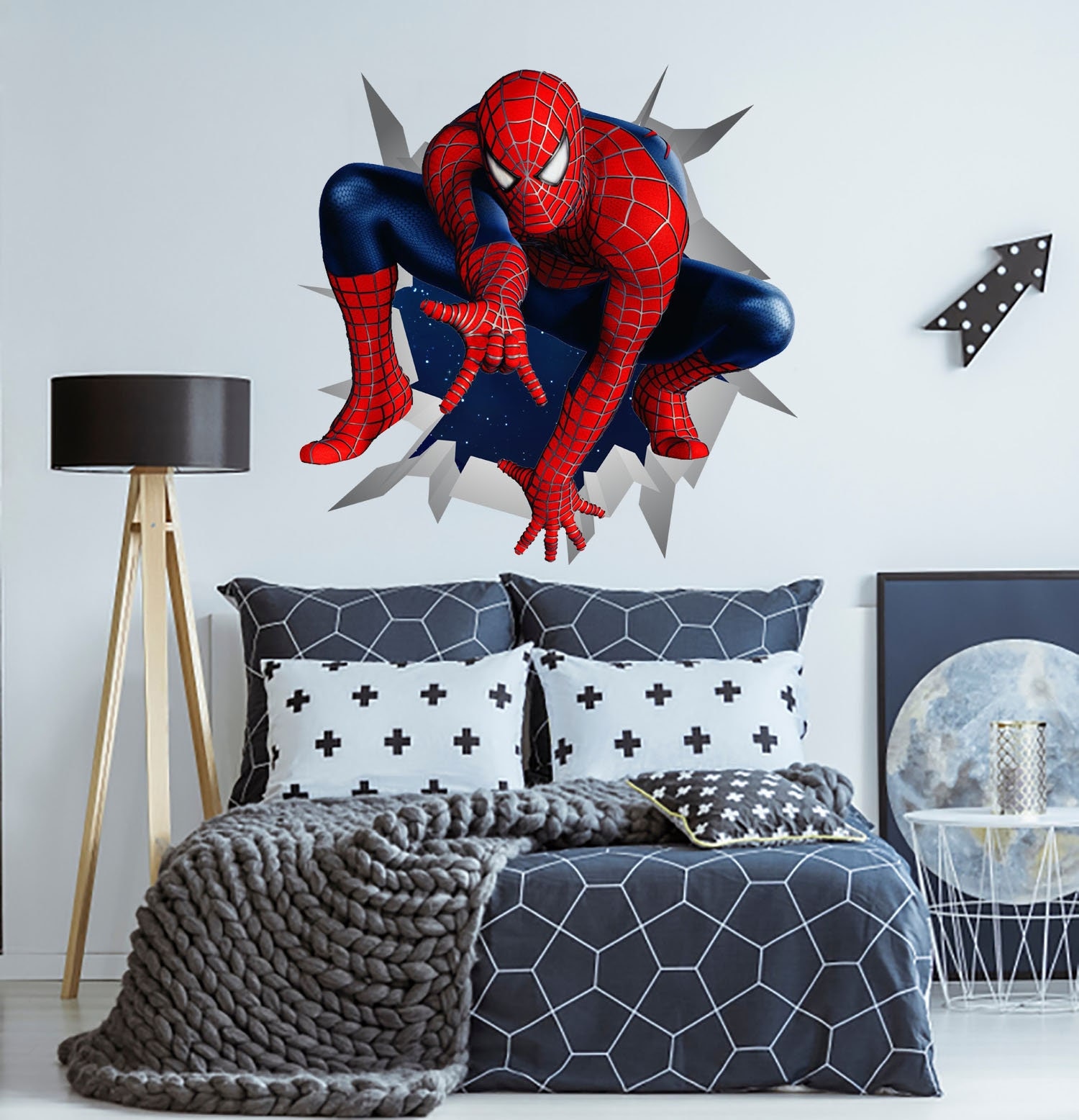 Spiderman Wall Decal. Superhero Vinyl Sticker Murals. - Etsy