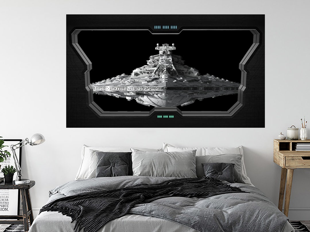 Spaceship Wall Decal. Star Wars Window View. Star Destroyer Vinyl ...