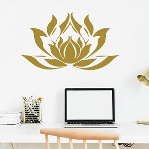 Lotus Flower Wall Decal. Namaste Vinyl Sticker. Lotus Wall - Etsy