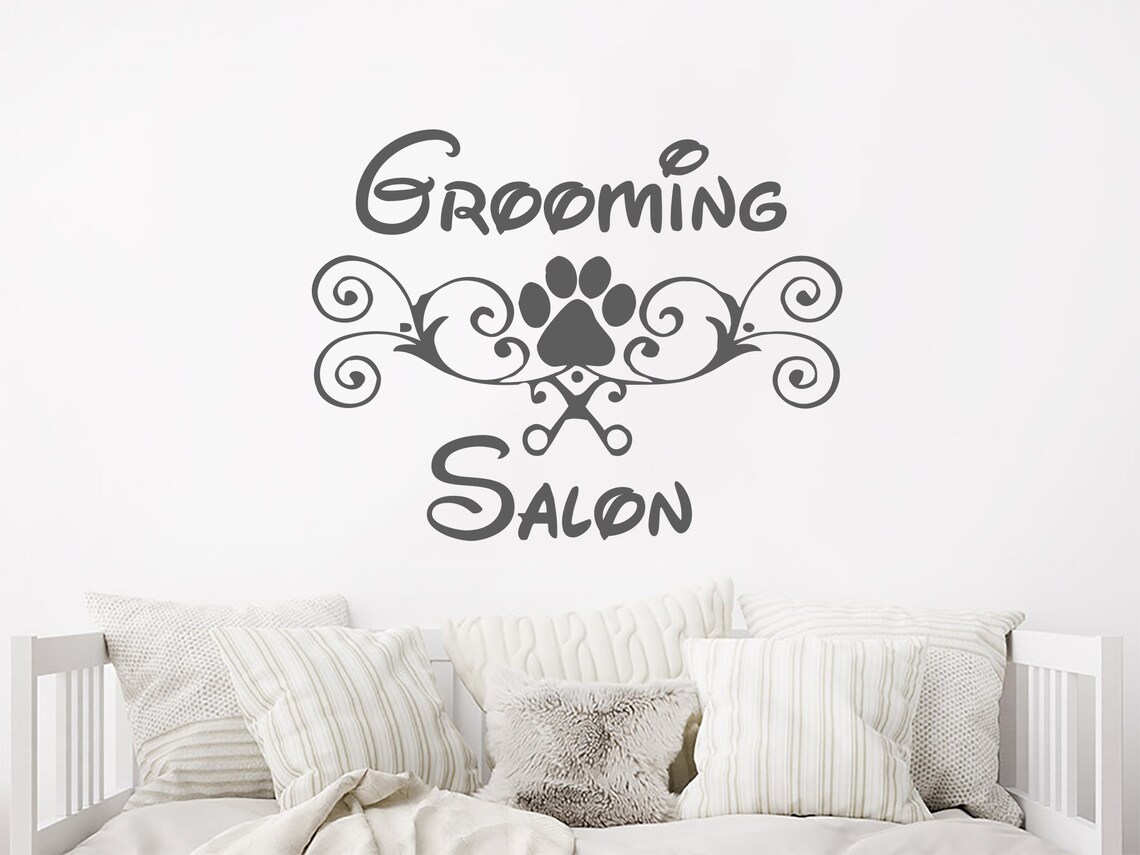 Grooming Salon Wall Decal Animals Vinyl Sticker Decals Petshop Dog ...