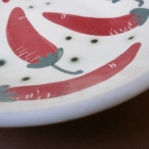 Plate-red Peppers Ceramic Plate-pottery Plate-handmade - Etsy