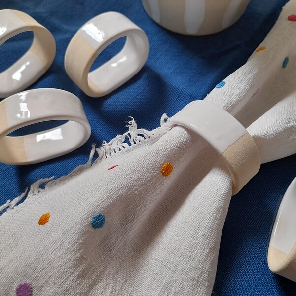 Ceramic Napkin Rings - Etsy