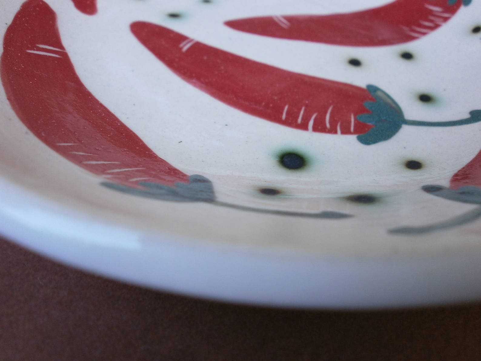 Plate-red Peppers Ceramic Plate-pottery Plate-handmade - Etsy