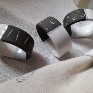 Napkin Ring Ceramic Handmade Napkin Ring Napkin Holder Pottery Napkin ...