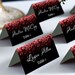 Red Sparkle and Black Wedding Place Card, Place Cards, DIY Place Card ...