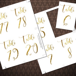 Table Numbers Printable 1-32, Numbers Instant Download, 3,5x5 Inches ...