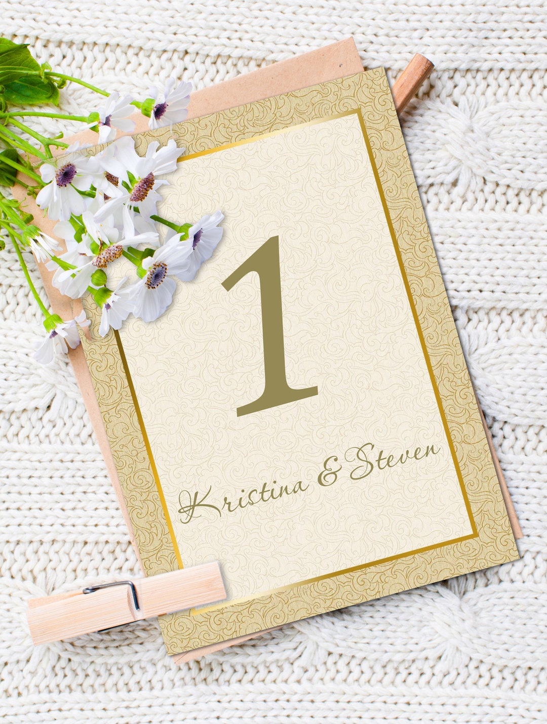 Table Numbers Cards 1-10 Tables, 5x7 Inches, Tabellennummer, Editabled ...