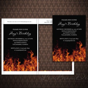 Fire Party Printable Invitation, Bridal Shower, Birthday, Anniversary ...