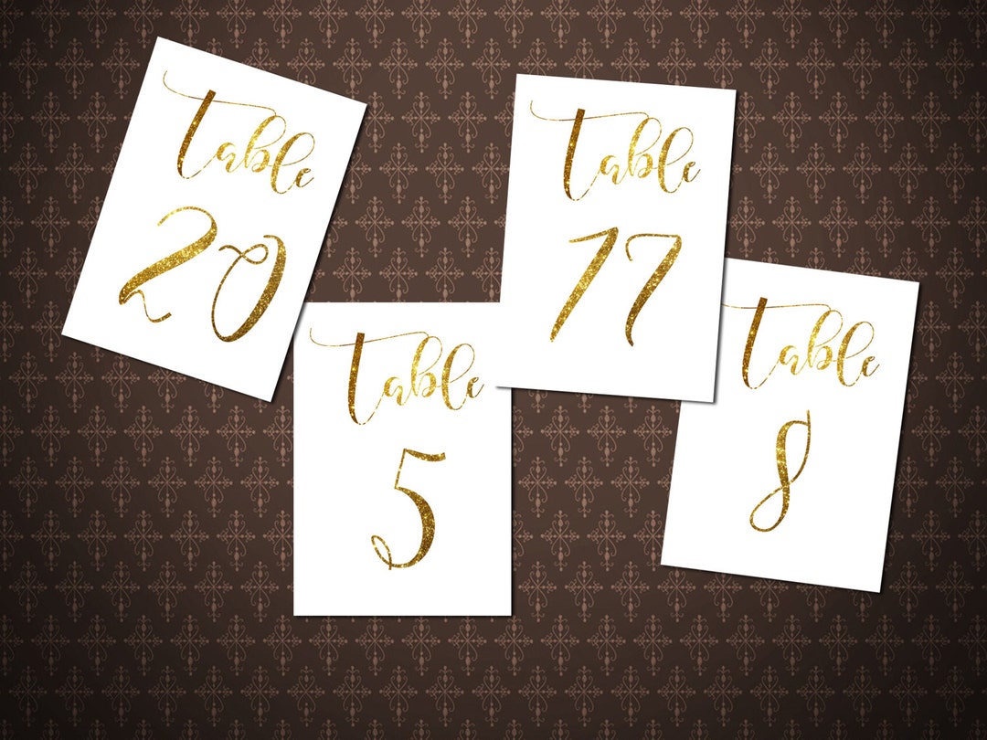 Table Numbers Printable 1-32, Numbers Instant Download, 3,5x5 Inches ...