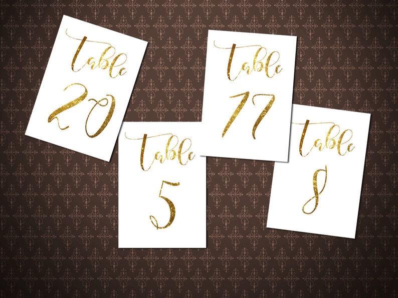 Table Numbers Printable 1-32 Numbers Instant Download 35x5 | Etsy