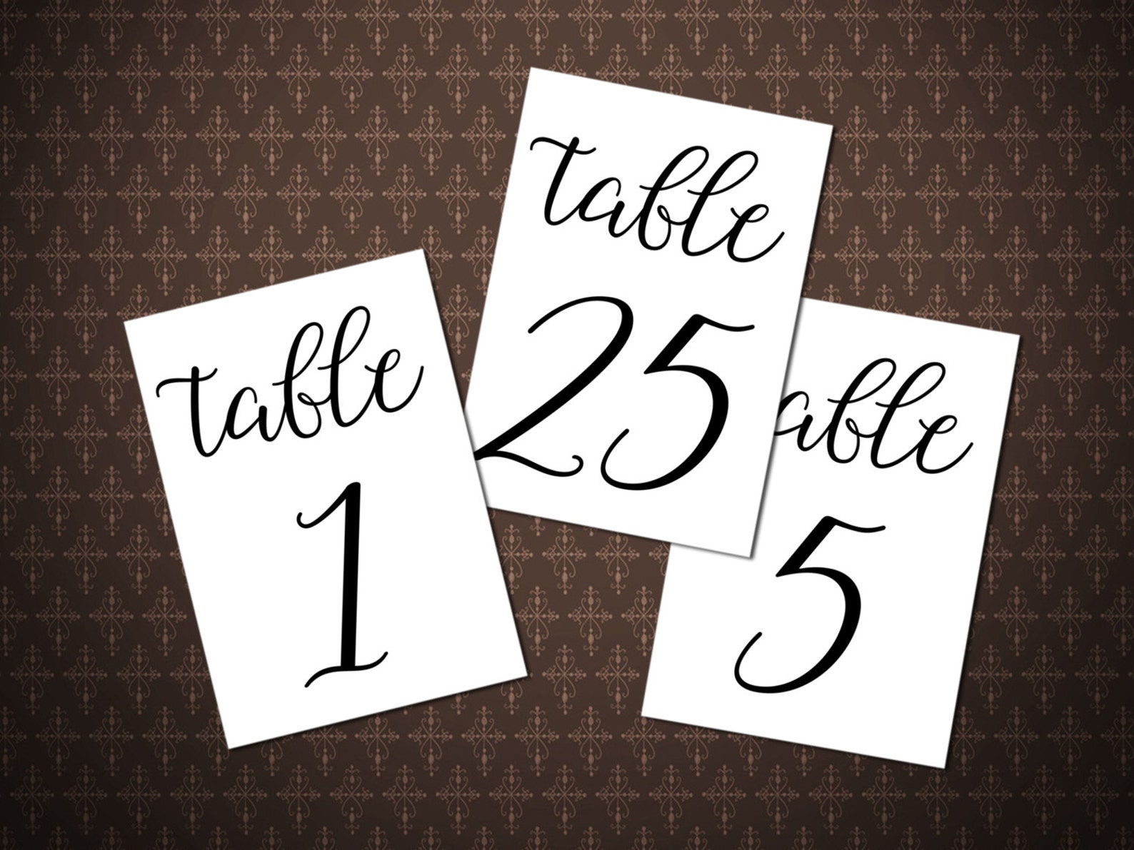 Instant Download Printable Black Table Numbers 1-32 Black and - Etsy