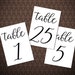 Instant Download Printable Black Table Numbers 1-32, Black and White ...